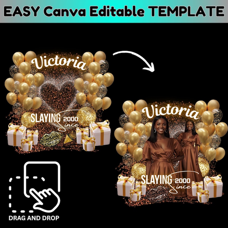 Birthday Sticker Canva Editable Template, Birthday Party Styrofoam Cup ...