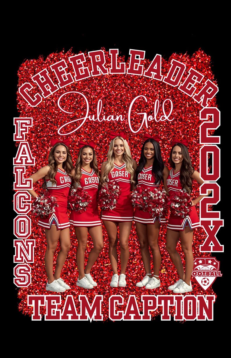 Cheerleading Canva Editable Template, Sports Photography Templates,40 ...
