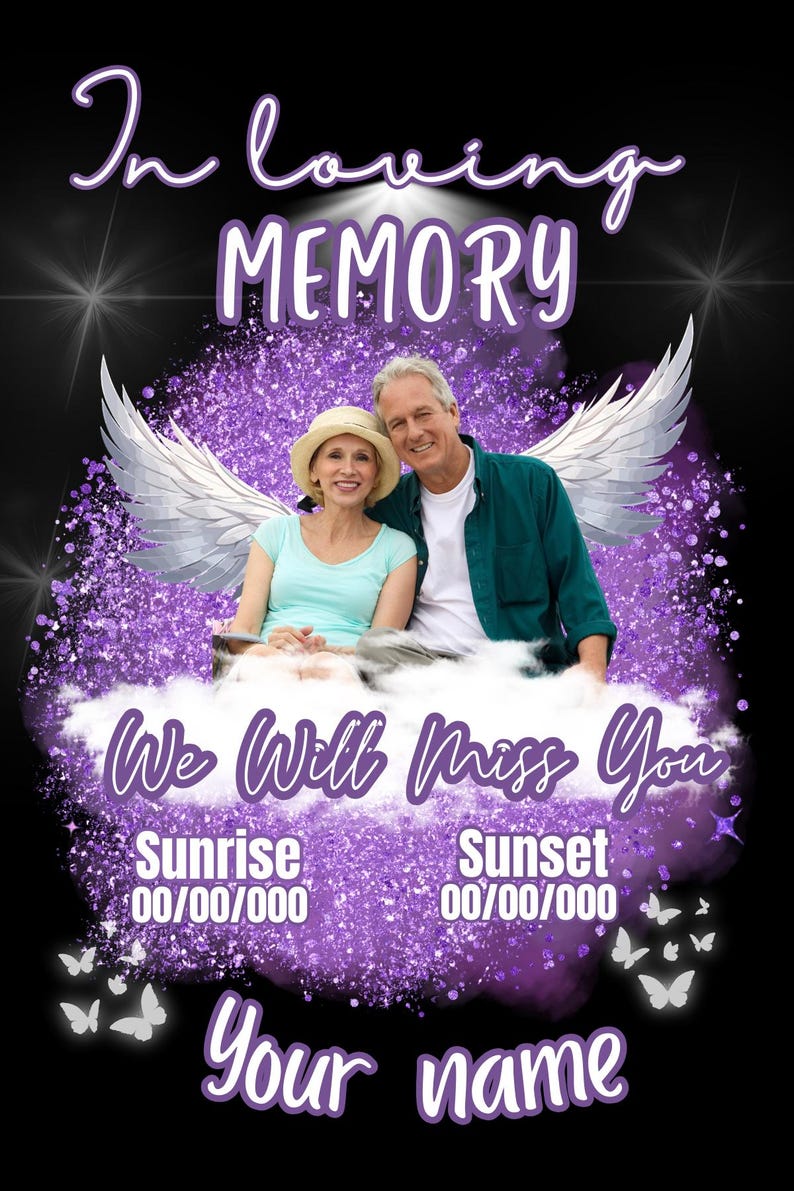 In Loving Memory Editable Canva Template Bundle, Funeral & Remembrance ...