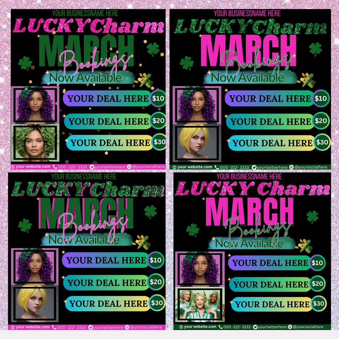 15 Canva Editable March Booking Flyer, St.patricks Day Flyer, March ...