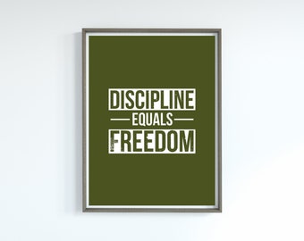Jocko Willink Poster discipline Equals Freedom Motivational - Etsy