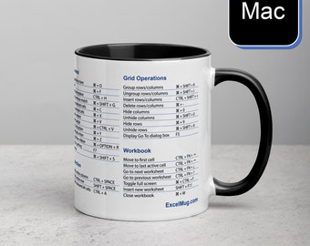 Excel Super Shortcuts Mug from Tiktok: Nerd Gift Coworker Coffee Mug ...