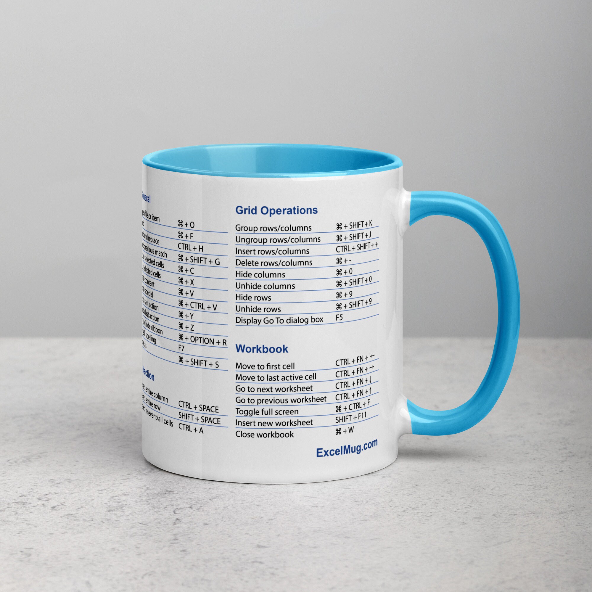 Colored Excel Super Shortcuts Mug from Tiktok: Nerd Gift Coworker ...