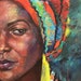 African Woman, Soweto, Vibrant Painting, African Portrait, Oil Painting ...