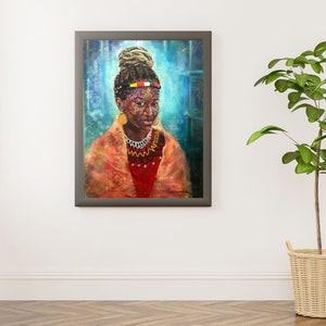 African Woman, Soweto, South African Woman, African Portrait, Oil ...