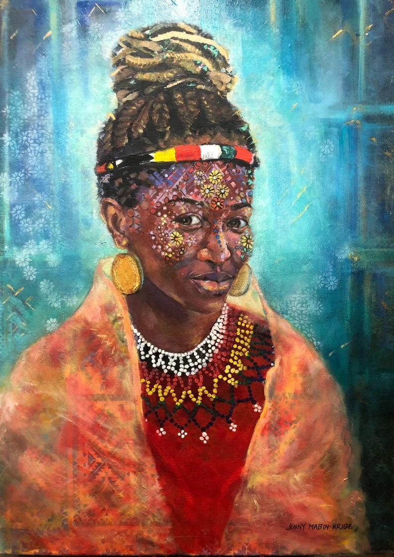 African Woman, Soweto, South African Woman, African Portrait, Oil ...