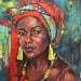 African Woman, Soweto, Vibrant Painting, African Portrait, Oil Painting ...