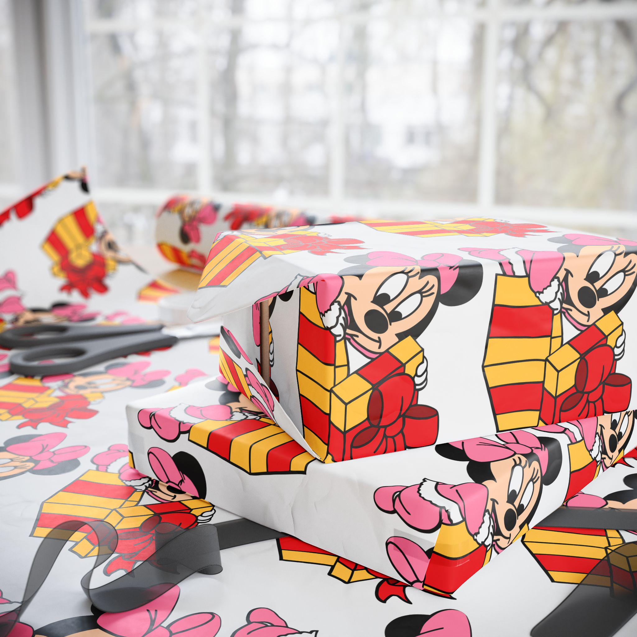 Minnie Mouse Baby Wrapping Paper, Fun Gift Wrap for Kids Birthdays ...