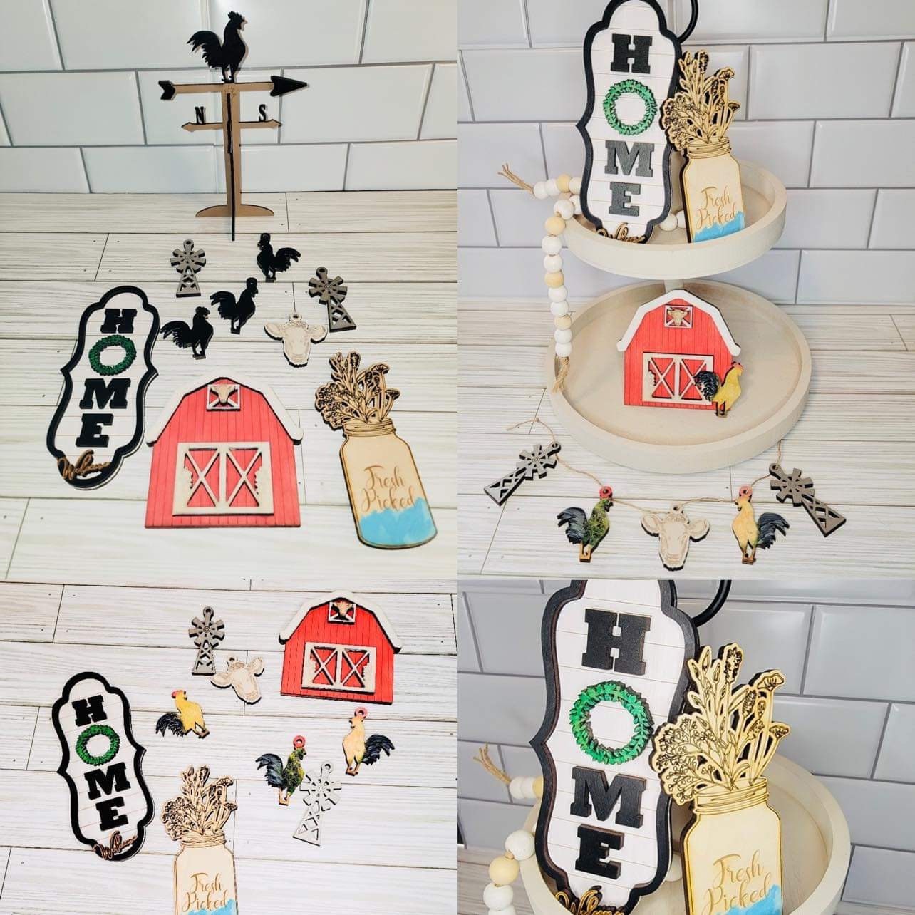 Digital Laser Cut File, Window Box & Tiered Tray SVG, Farmhouse, Barn ...