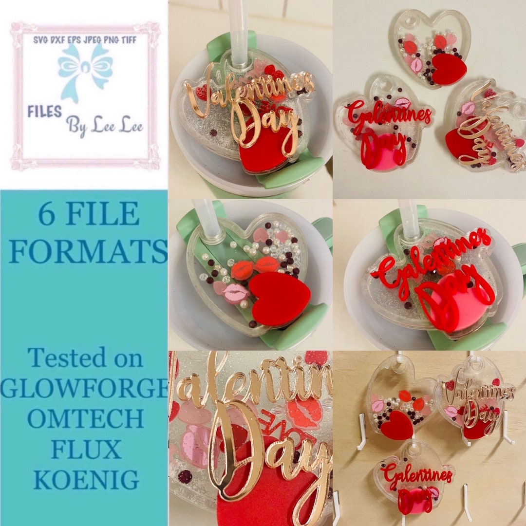 Shaker Tumbler Tag SVG X3 Styles. Valentines Day Tumbler Tag, Svg ...