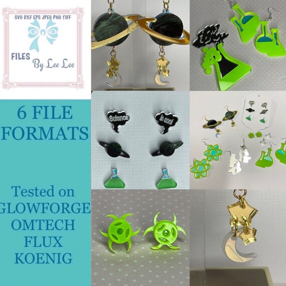 Digital Laser Cut File Science Jewelry Laser File Planet - Etsy