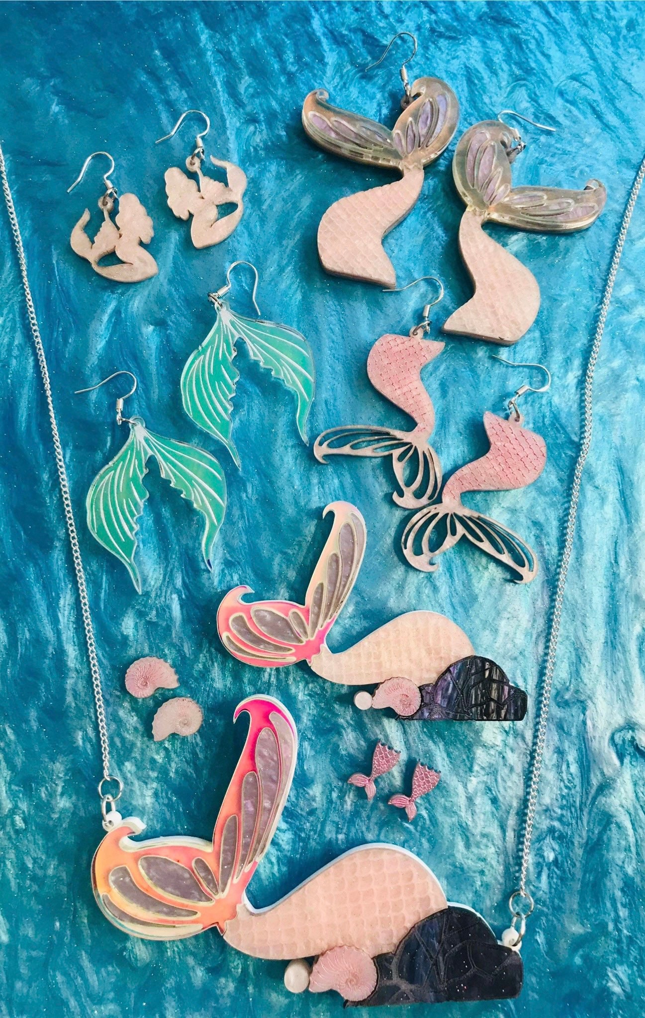 Digital Laser Cut File, Mermaid , Mermaid Tails, Laser File, Jewelry ...