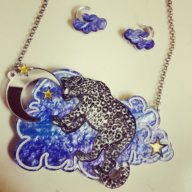 Digital Laser Cut File Leopard Celestial Jewelry Laser File - Etsy