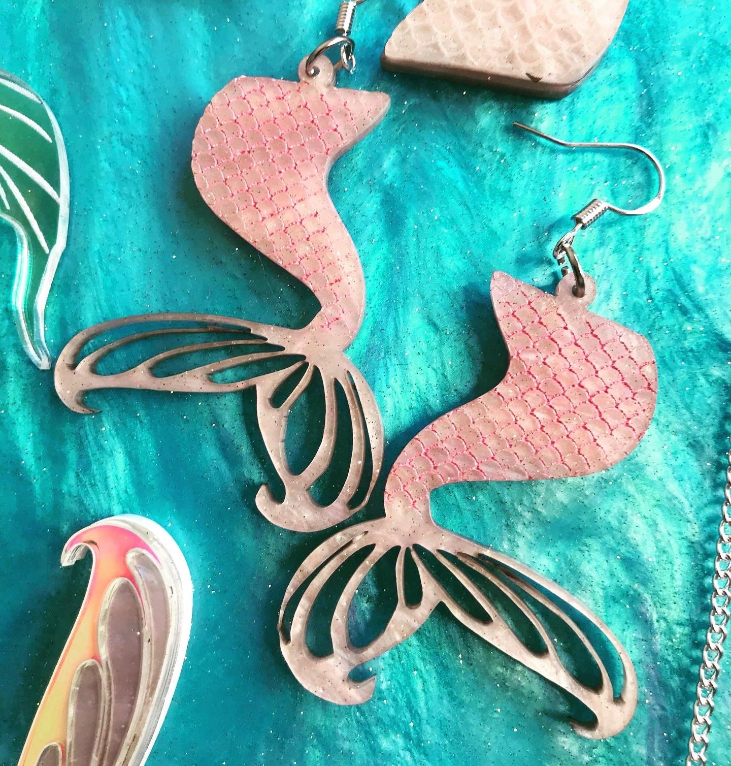 Digital Laser Cut File, Mermaid , Mermaid Tails, Laser File, Jewelry ...