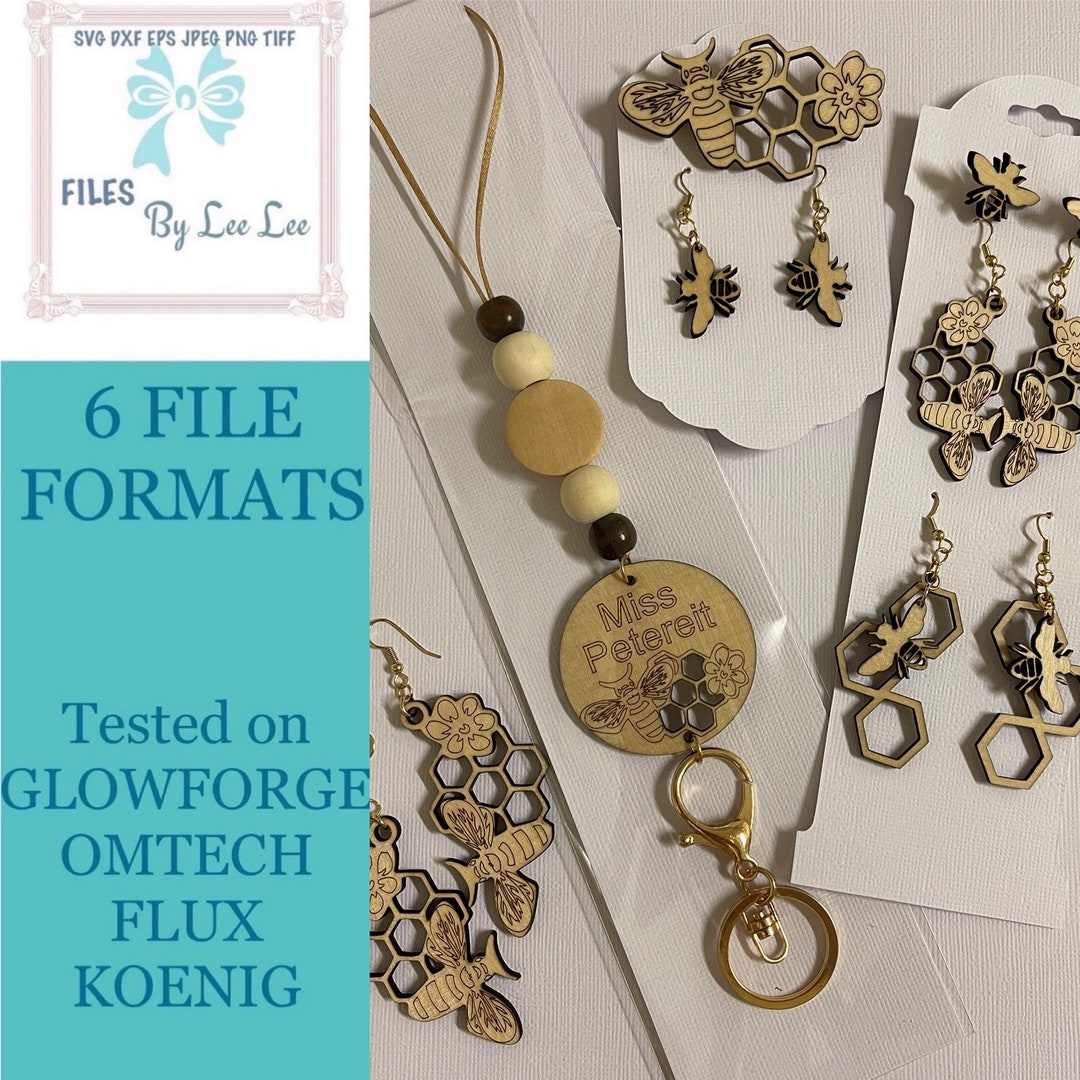 Bee Jewelry Digital File, Earring SVG BUNDLE Mix and Match Earring ...