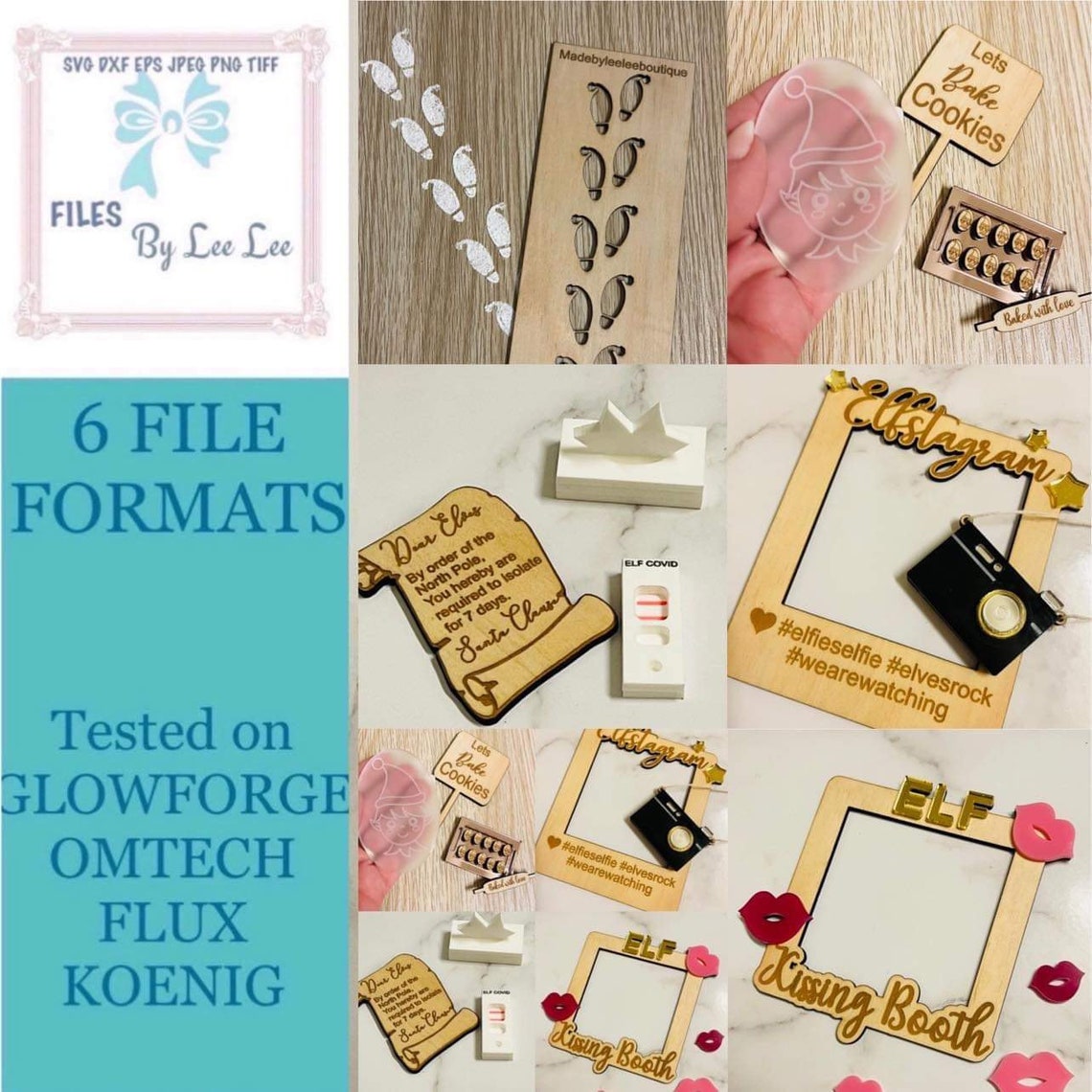 Digital Laser Cut File Elf Props SVG Christmas Elf Props - Etsy