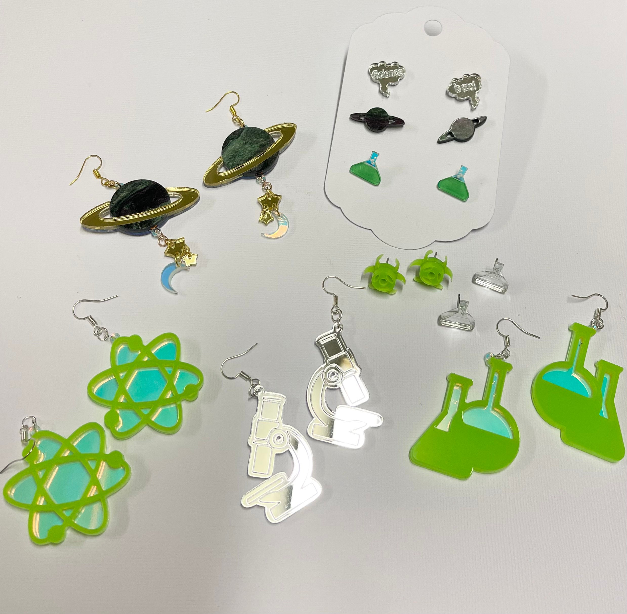 Digital Laser Cut File, Science Jewelry Laser File, Planet Earrings ...