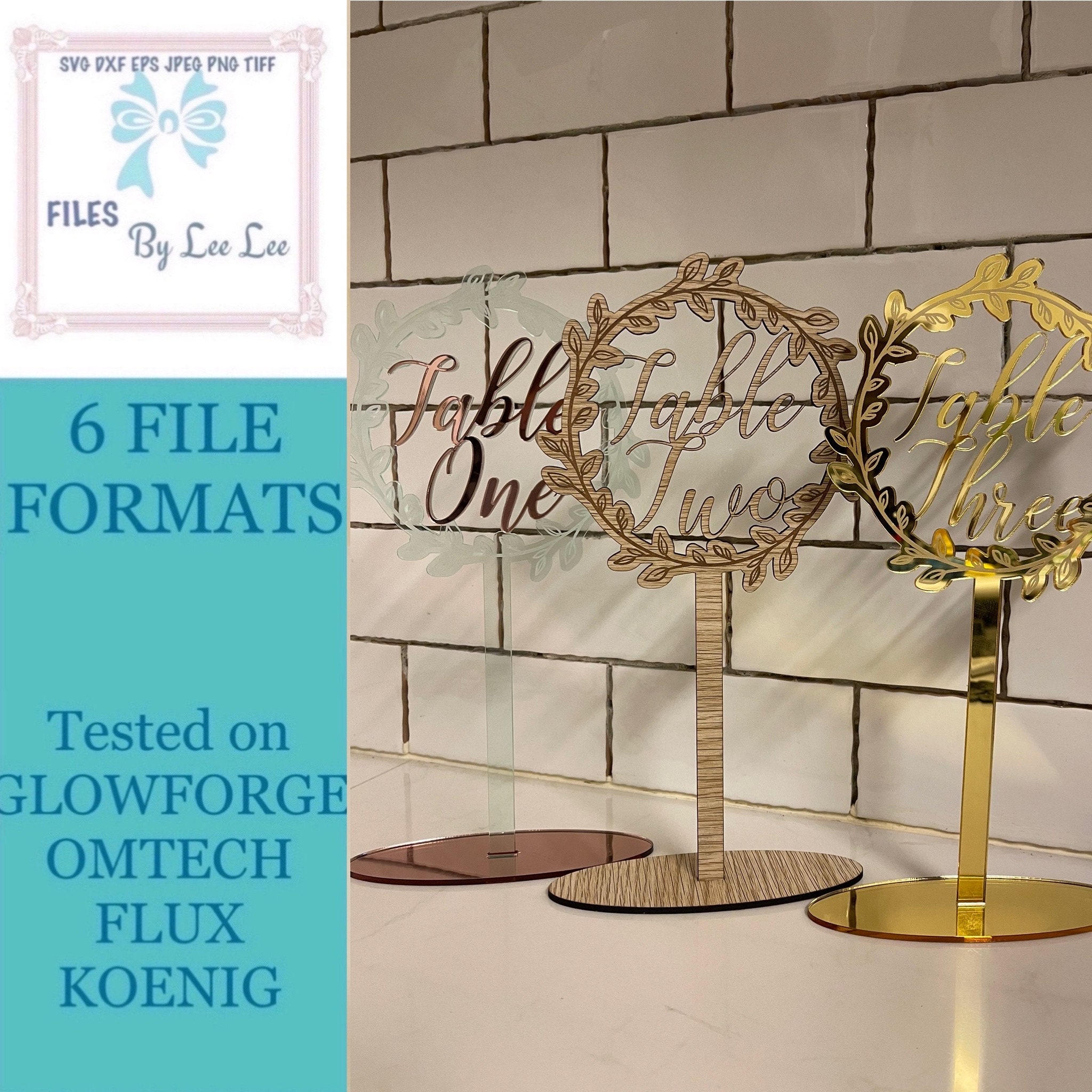 Table Numbers Digital File Laser Cut File Wedding Event - Etsy