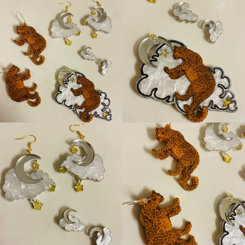 Digital Laser Cut File Leopard Celestial Jewelry Laser File - Etsy