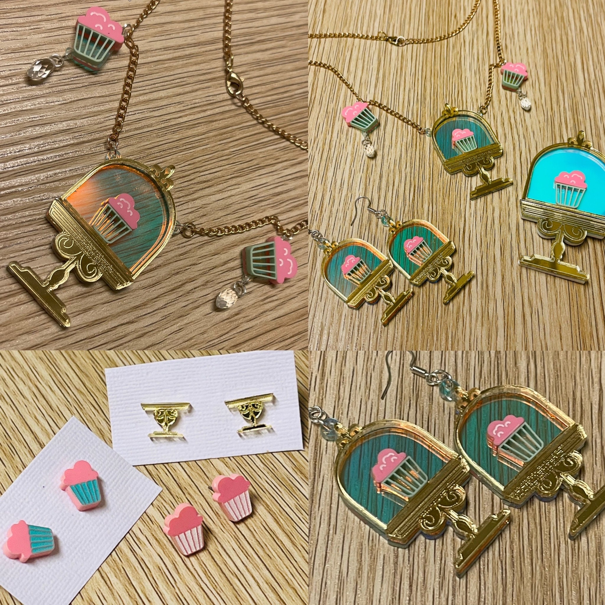 Digital Laser Cut File, Cupcake Cloche Jewelry Laser File, Bakery Theme ...