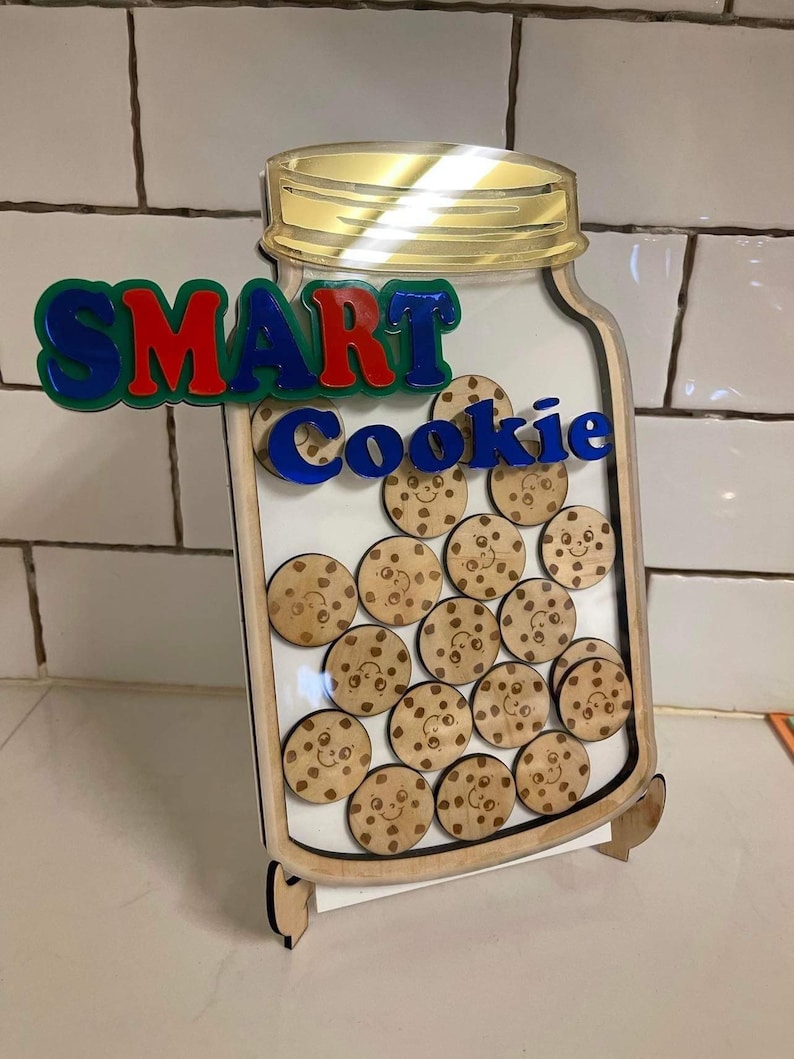 SVG Digital Laser Cut File Reward Jar Smart Cookie Back to - Etsy