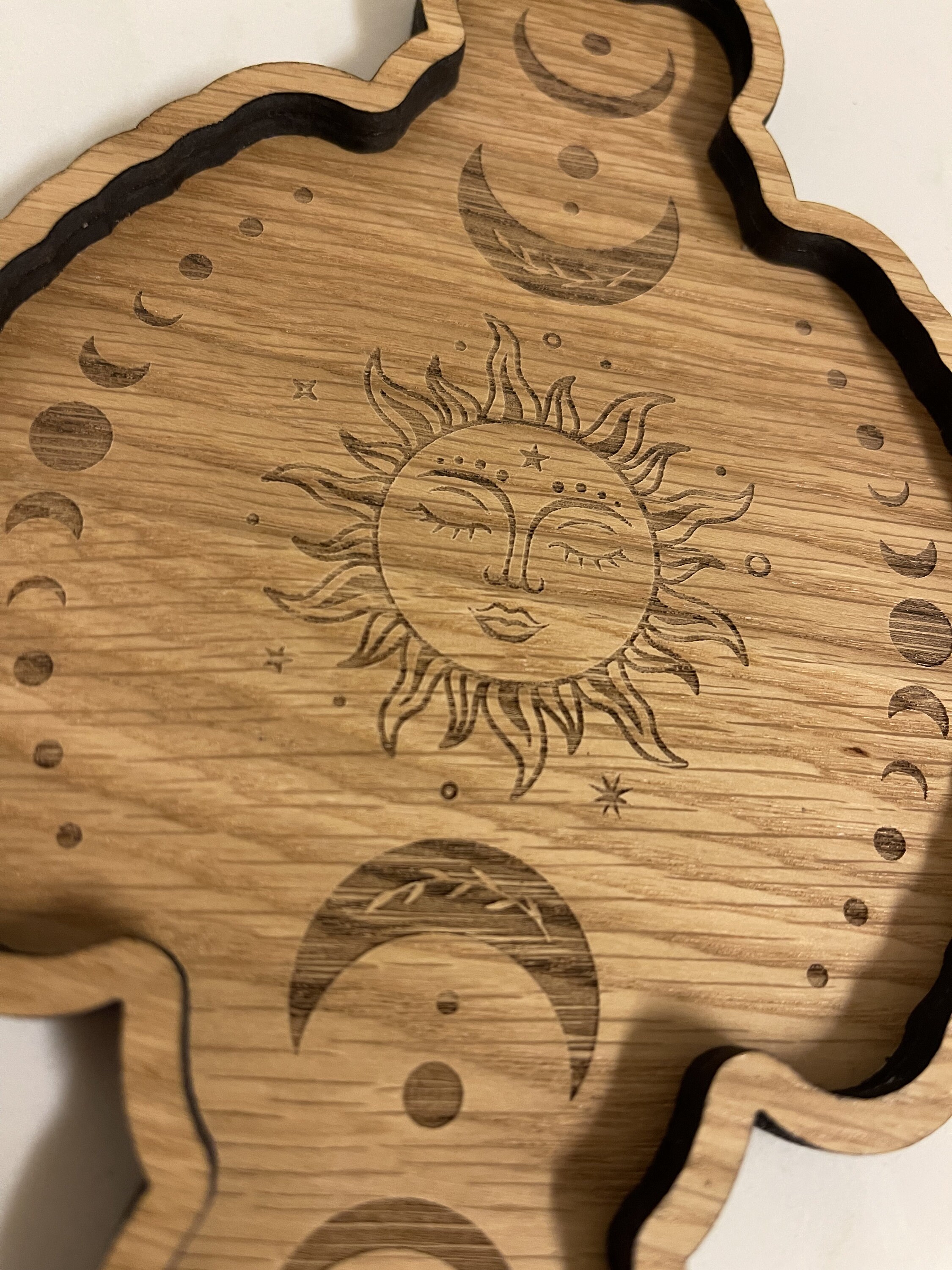 Digital Laser Cut File Phase of the Moon and Sun Trinket | Etsy