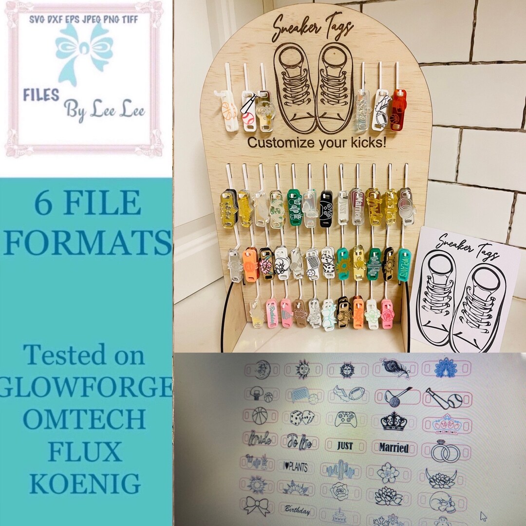 Digital Laser Cut File, Shoe Tags, Shoe Tag Display Stand, Svg, Sneaker ...