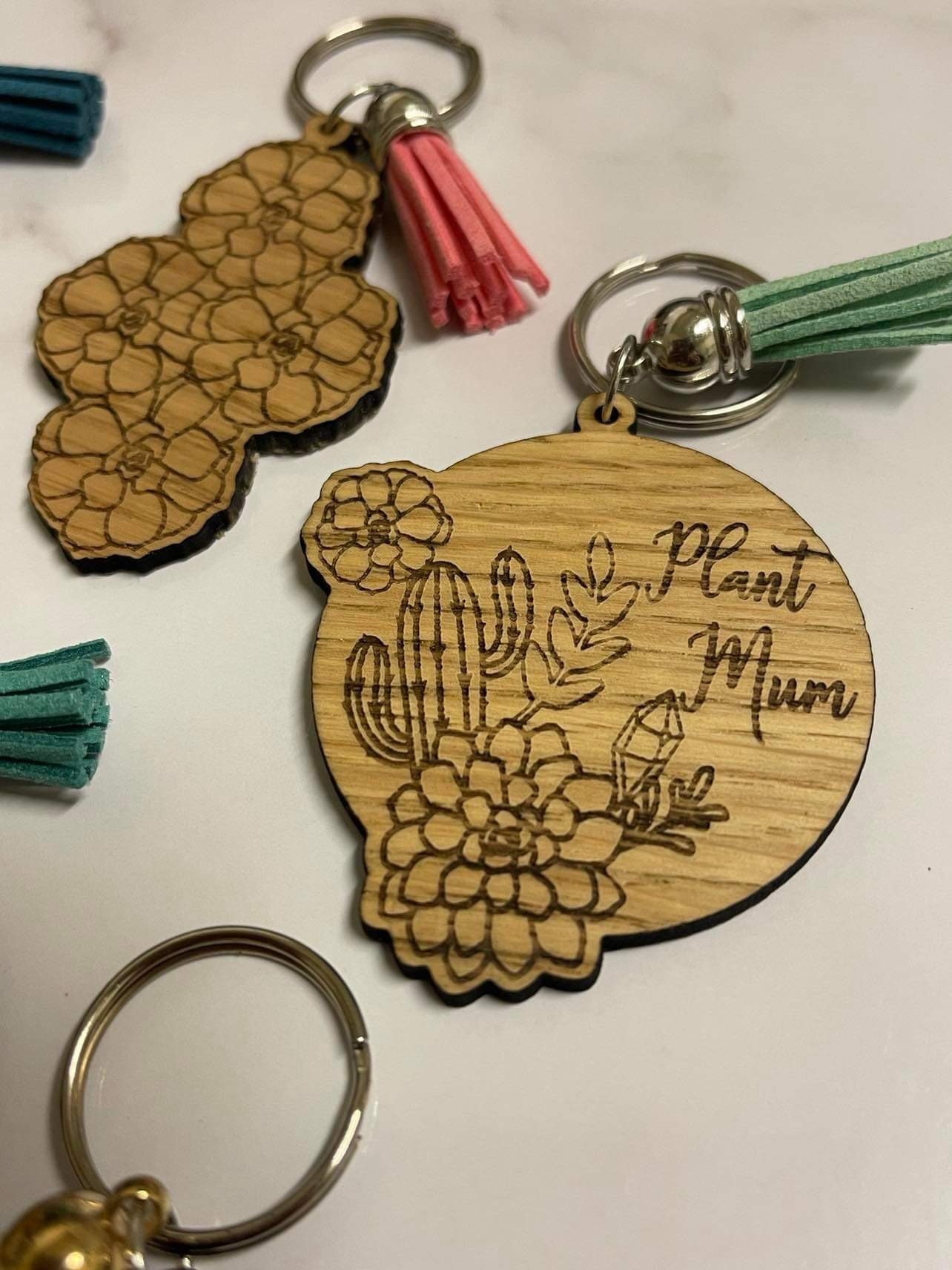 Digital Laser Cut File Floral Keyring SVG BUNDLE Floral - Etsy