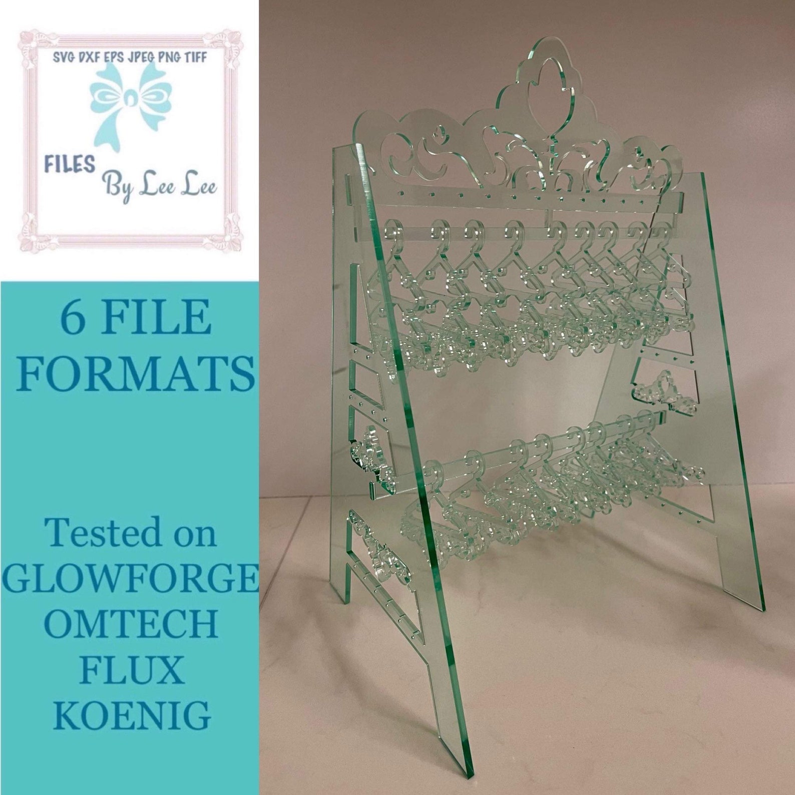 Digital Laser Cut File, Earring Hanger Rack Svg, Earring Stand With ...