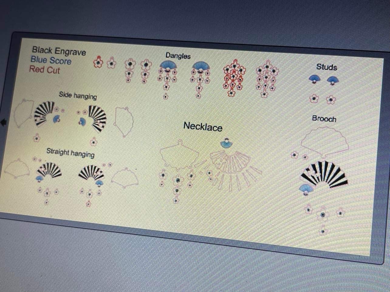 Digital Laser Cut File Fan Earring Svg Cherry Blossom - Etsy