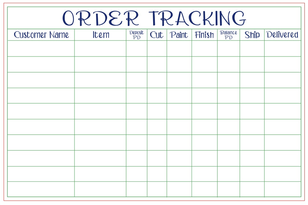 Customer Order Tracker for Laser Cutting - Etsy
