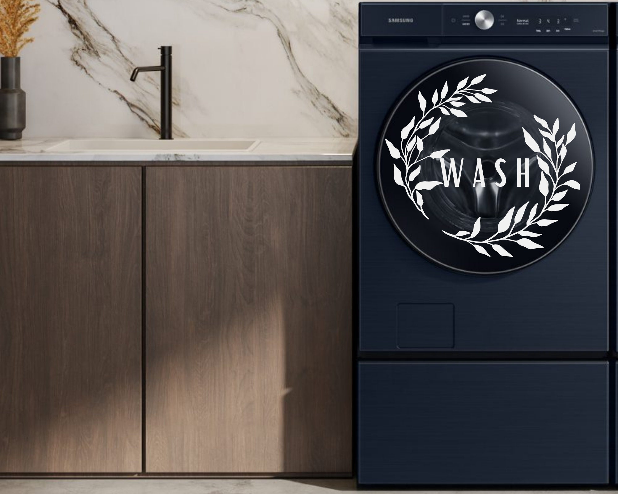 Washer and Dryer Decal SVG Laundry Sign PNG Instant Download Floral ...