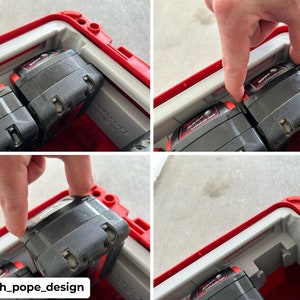 Milwaukee Packout Compact Tool Box (ammo Can) - M18 Battery Rack UPPER ...