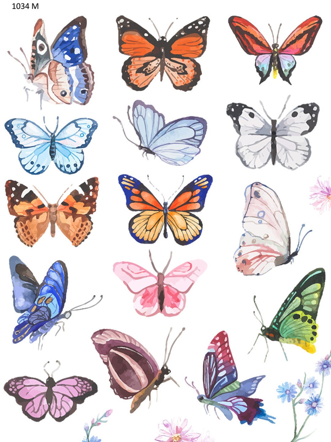 Butterfly Collection II - Ceramic Decal - Overglaze Decal - Fusible ...