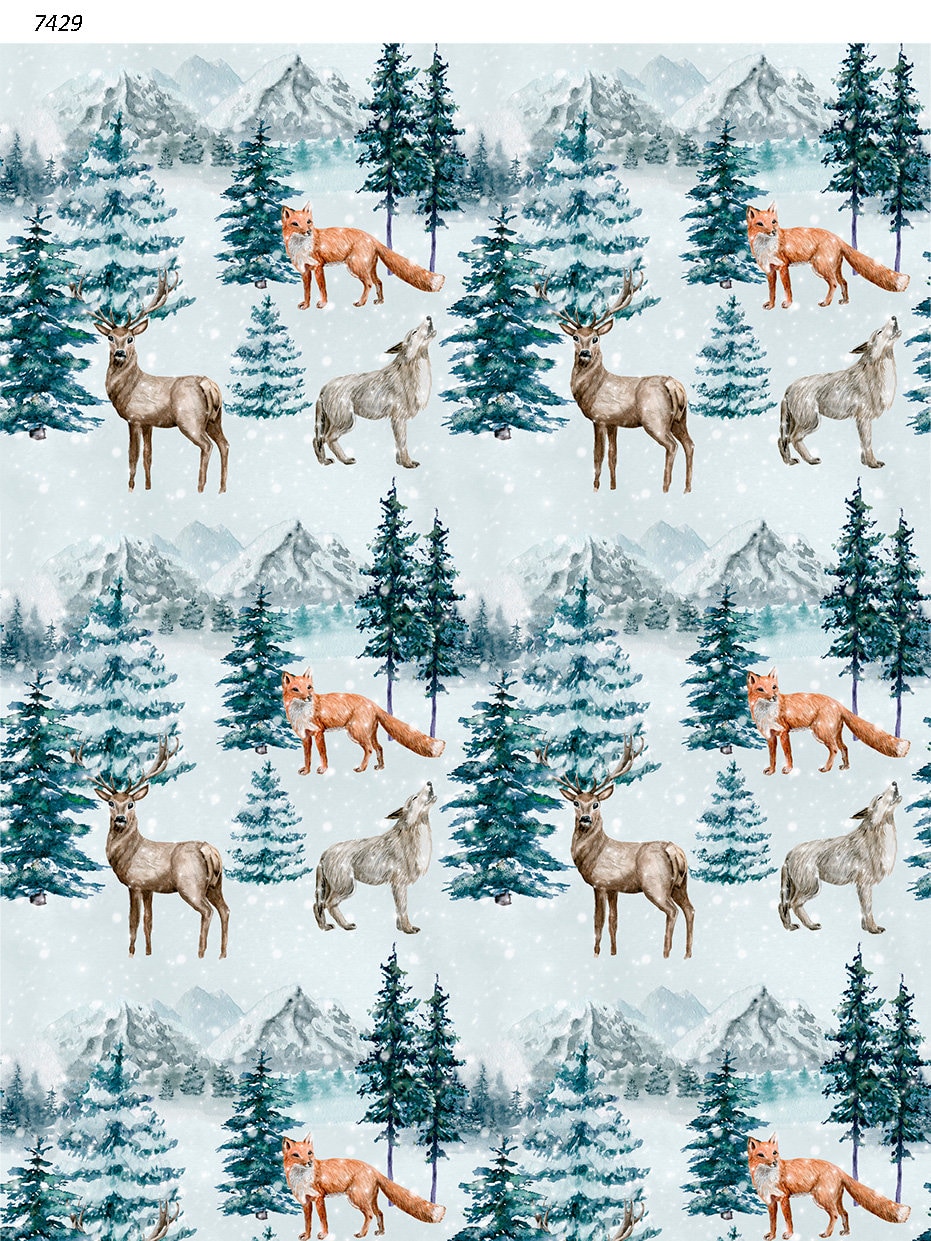 Seamless Winter Scene Pattern - Ceramic Decal - Overglaze Decal ...