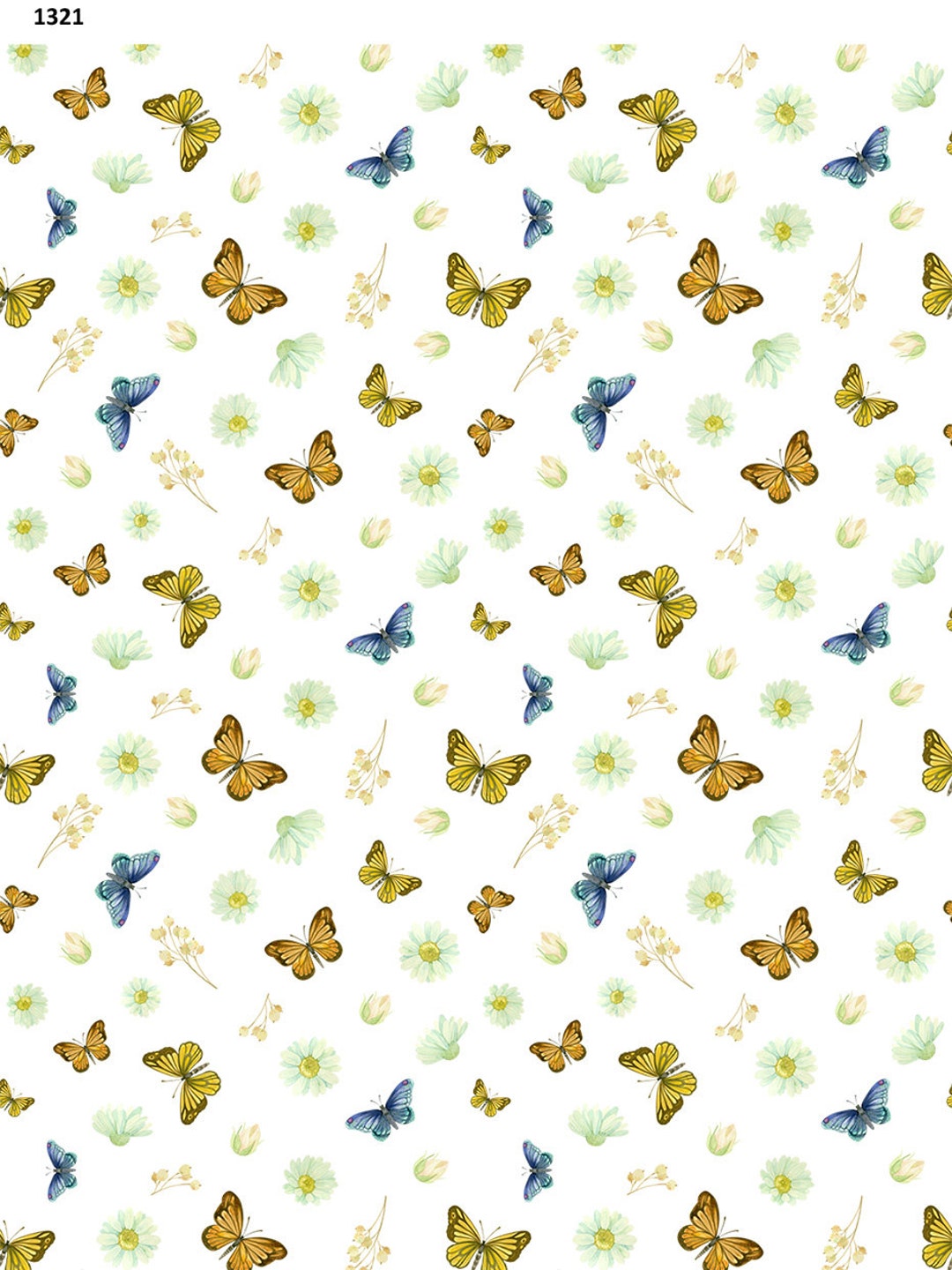 Seamless Butterflies and Flower Pattern - Ceramic Decal - Overglaze ...
