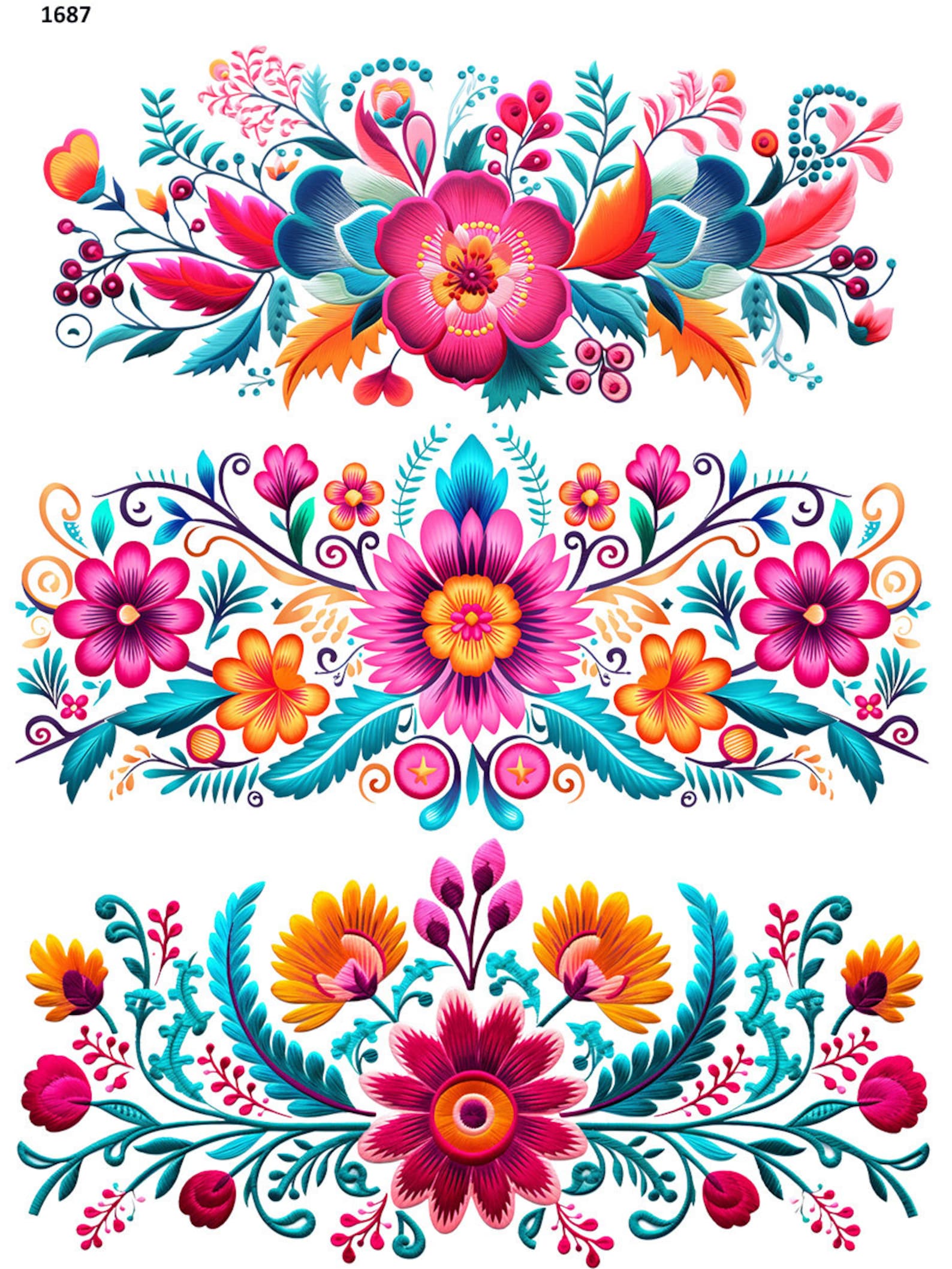 Floral Artesania Art Ceramic Decal Overglaze Decal Fusible Decal Food ...