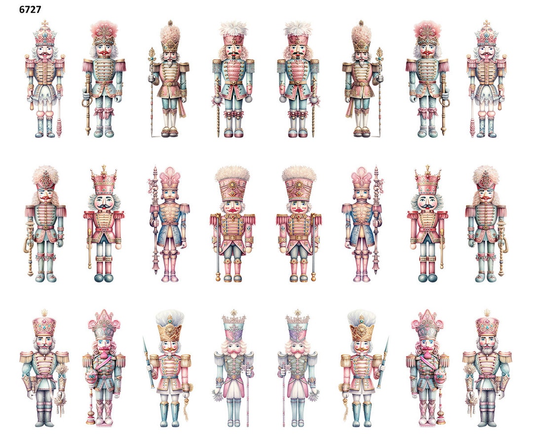 Pink Nutcrackers II - Ceramic Decal - Overglaze Decal - Fusible Decal ...