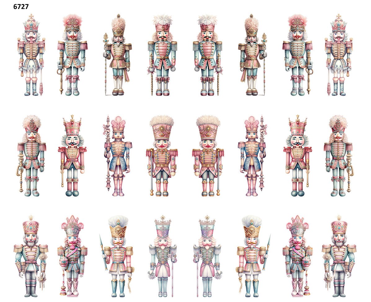 Pink Nutcrackers II Ceramic Decal Overglaze Decal Fusible Decal Food ...