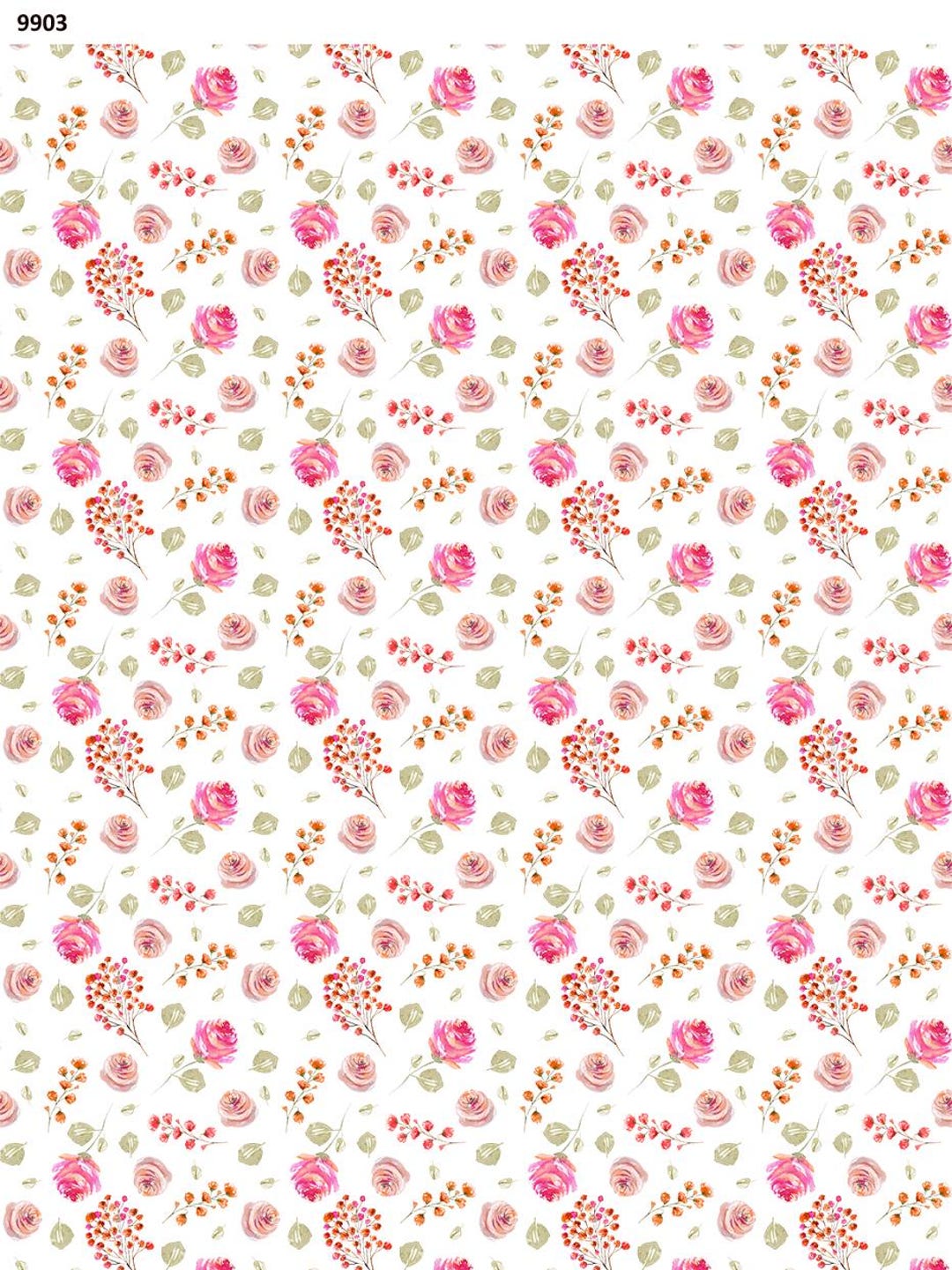 Seamless Watercolor Wildflower Pattern - Ceramic Decal - Overglaze ...