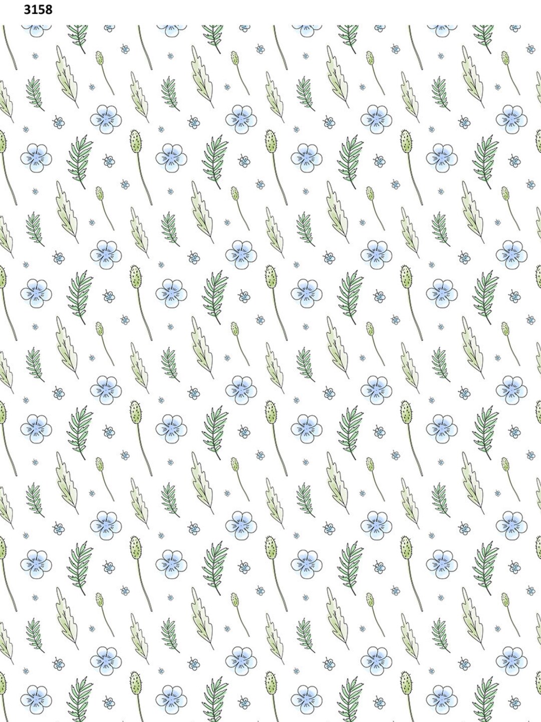 Seamless Meadow Pattern Ceramic Decal Overglaze Decal Fusible Decal ...