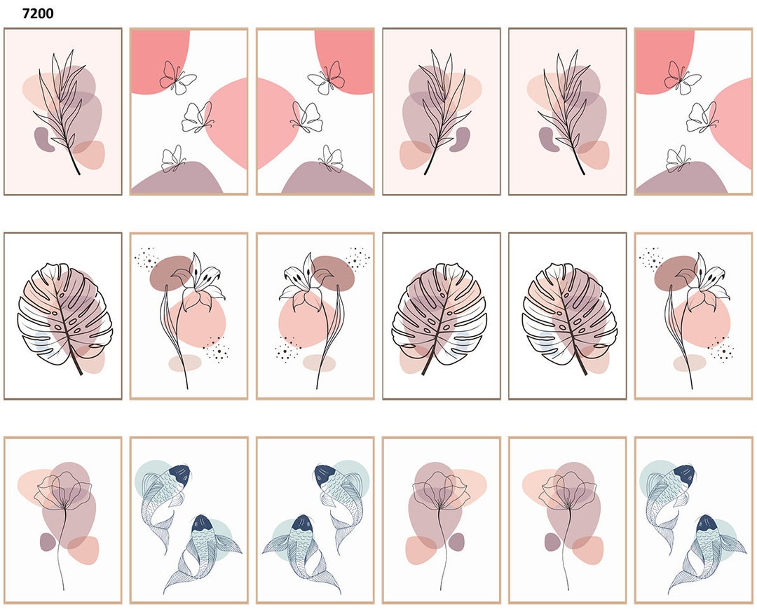 Abstract Boho Art - Ceramic Decal - Overglaze Decal - Fusible Decal ...