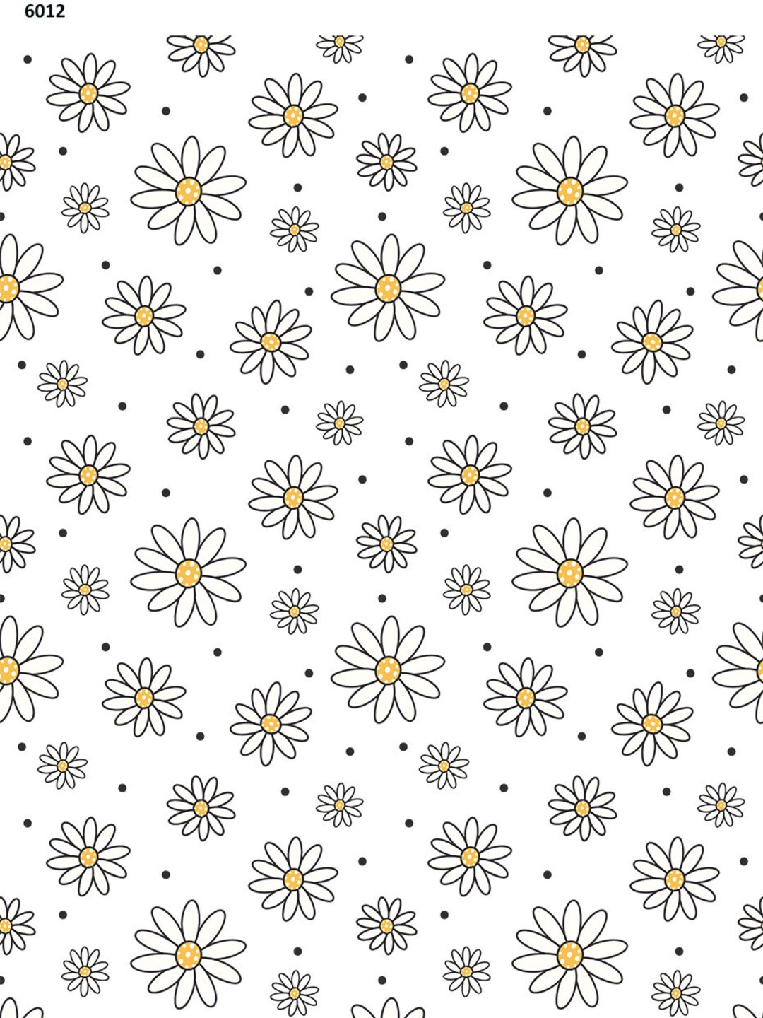 Seamless Daisy Pattern - Ceramic Decal - Overglaze Decal - Fusible ...
