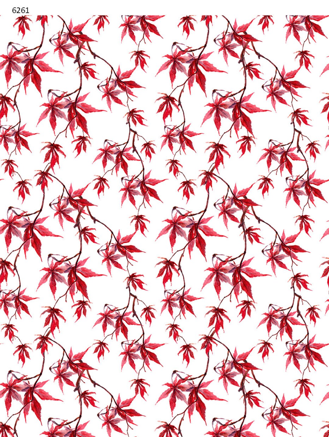 Seamless Japanese Maple Pattern - Ceramic Decal - Overglaze Decal ...