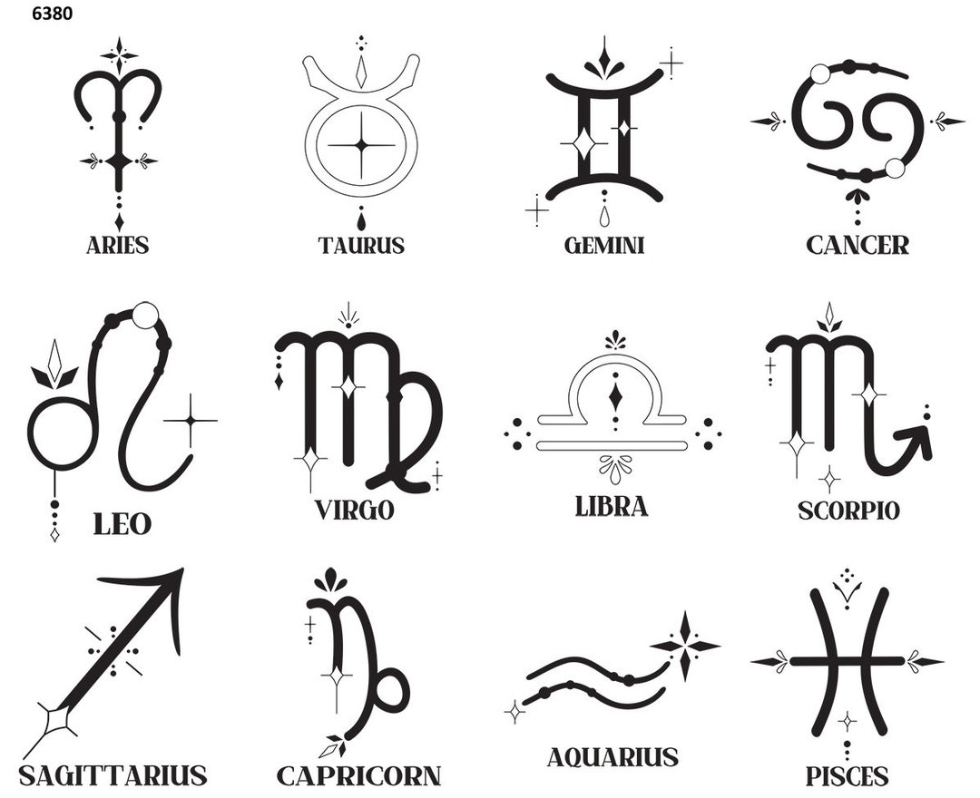 Zodiac Astrology Designs - Ceramic Decal - Overglaze Decal - Fusible ...