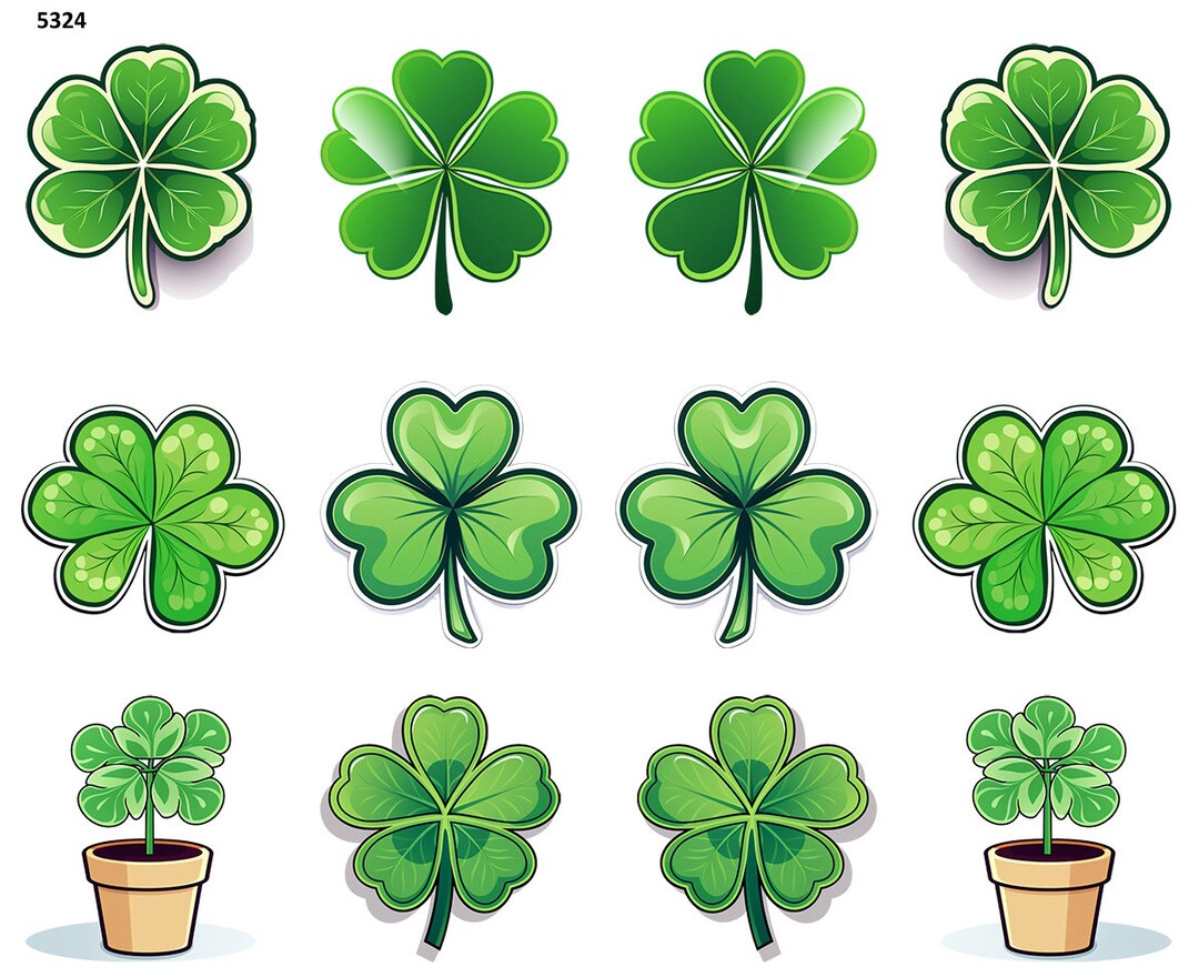 St Patrick's Shamrocks - Ceramic Decal - Overglaze Decal - Fusible ...