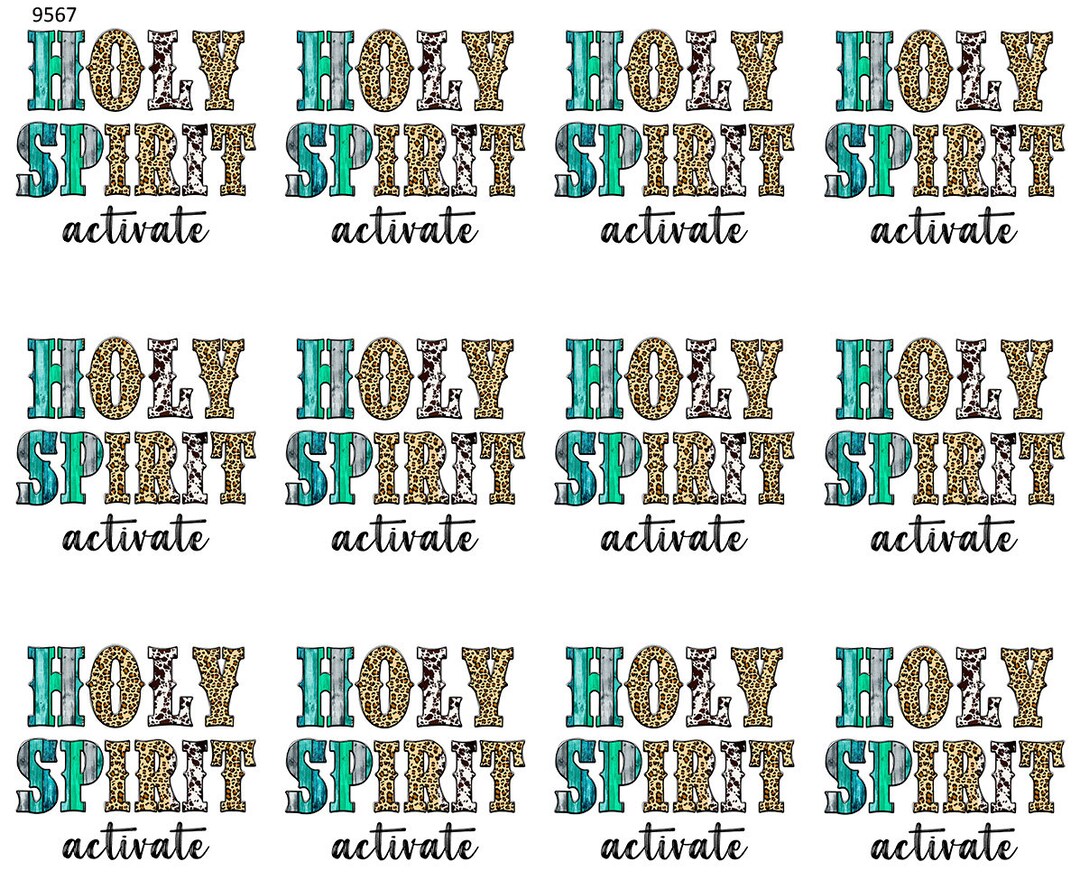 Holy Spirt Activate - Ceramic Decal - Overglaze Decal - Fusible Decal ...