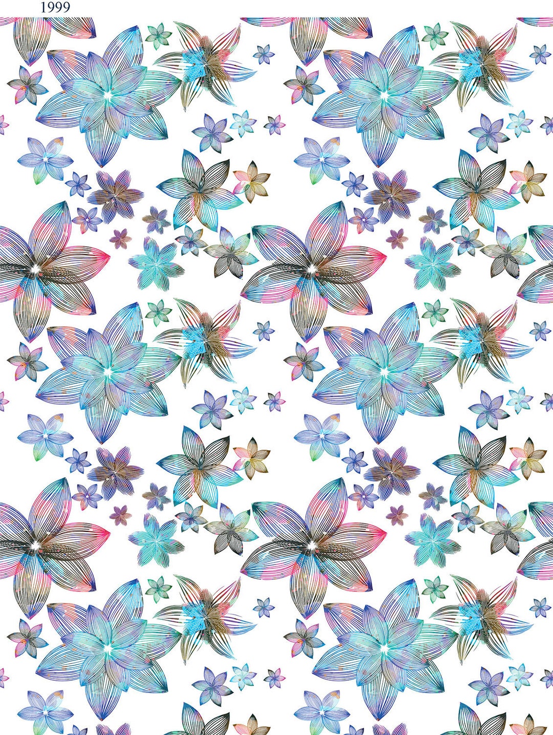 Seamless Floral Pattern - Ceramic Decal - Overglaze Decal - Fusible ...