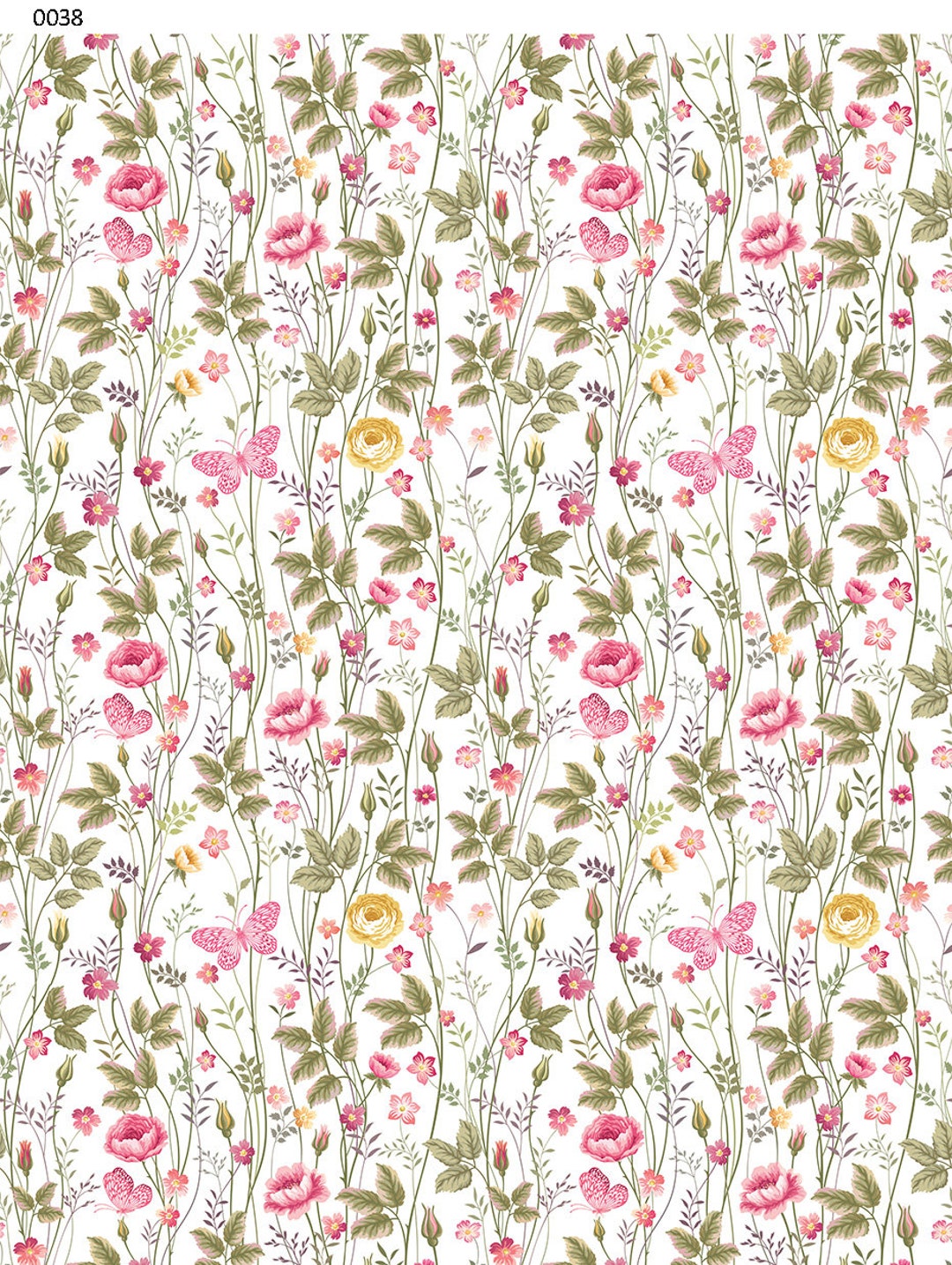 Seamless Botanical Field Pattern - Overglaze Ceramic + Enamel Decals ...