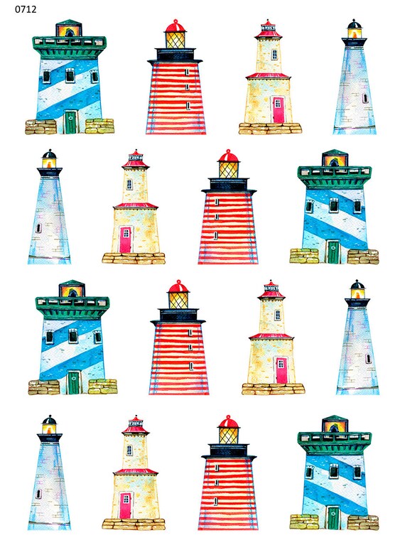 Lots of Cute Lighthouses Ceramic Decal Overglaze Decal - Etsy